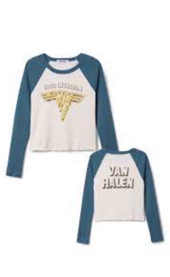 Daydreamer Van Halen 1980 Invasion Shrunken Raglan Shirt S | eBay