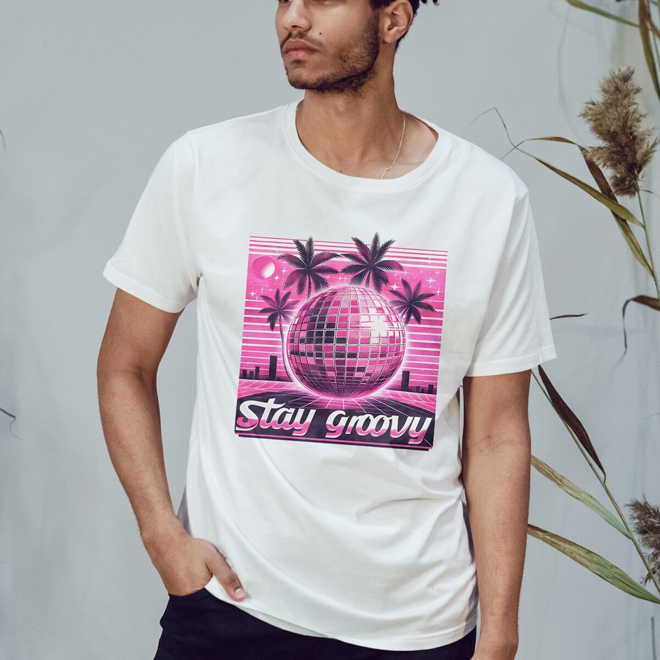Stay Groovy Retro Disco Ball Miami Vice 80s Style T-Shirt | eBay.de