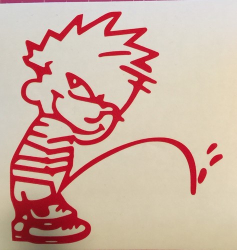 Calvin Peeing Logo Vinyl Window Decal Sticker 5" Choose Your Color | eBay