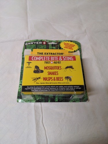 Sawyer The Extractor Complete Bite & Sting First Aid Kit Snakes, Wasps ...
