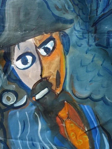 Rare lost Treasure 1980's Bill Rane oil on canvas with International ...