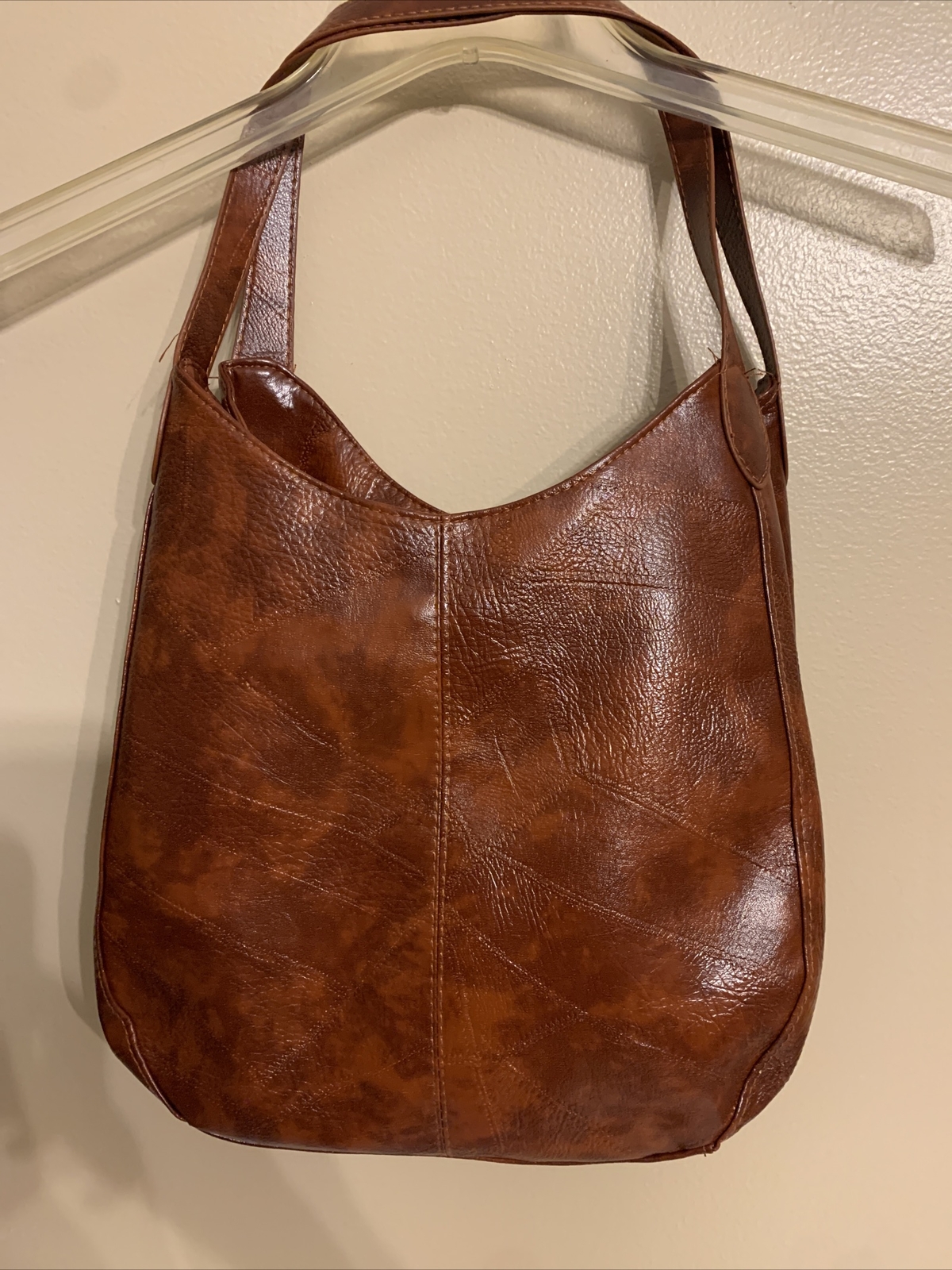 JINGPIN PIJU Leather Handbag QVC Reddish Brown w/Dust Bag New | eBay