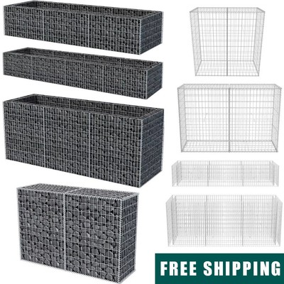 Gabion Stone Basket Retaining Wall Garden Wire Cage Privacy Fench Multi ...