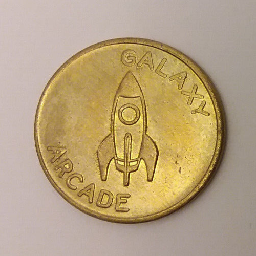 Galaxy Arcade Rocket Ship Game Token 24mm | eBay