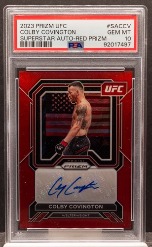 7497 Colby Covington 2023 Panini Prizm Superstar Red Autograph Auto ...