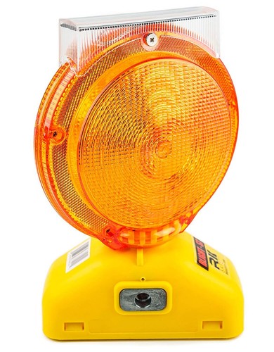Solar Rechargeable Traffic Construction Barricade LED Warning Light ...