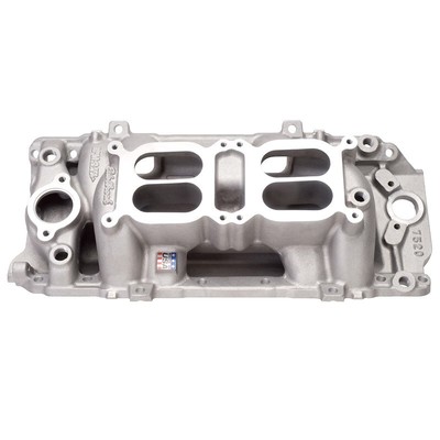 EDELBROCK 7520 - BBC Performer RPM Air Gap Dual Quad Intake Manifold ...