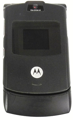 Motorola RAZR V3 - Black and Silver ( AT&T / Cingular ) Cellular Flip ...