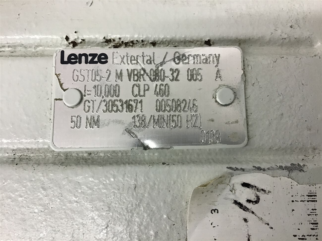 Lenze EN60034 GST05-2MVBR-088032 Gearmotor 0.75KW 1660 RPM 220-480VAC ...