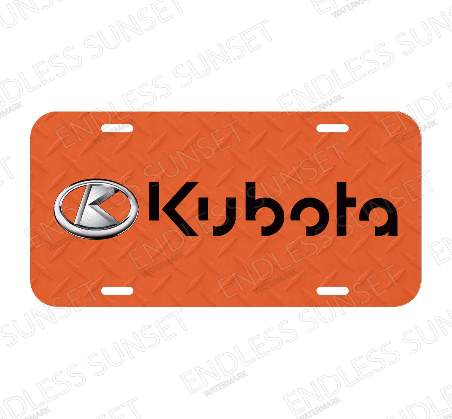 Kubota Farm Tractor Mower Skid Steer Excavator Work License Plate Front ...