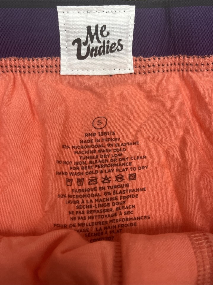 NEW MeUndies SOLID PEACH boxer Briefs Underwear Mens Size SMALL LOT OF ...
