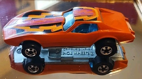 Hot Wheels 1975 CORVETTE STINGRAY Blackwall Orange Ribbon Tampo Minty 2 ...