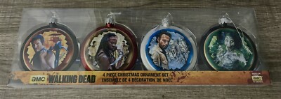 THE WALKING DEAD CHRISTMAS ORNAMENT set 4 Rick Grimes Daryl Dixon ...