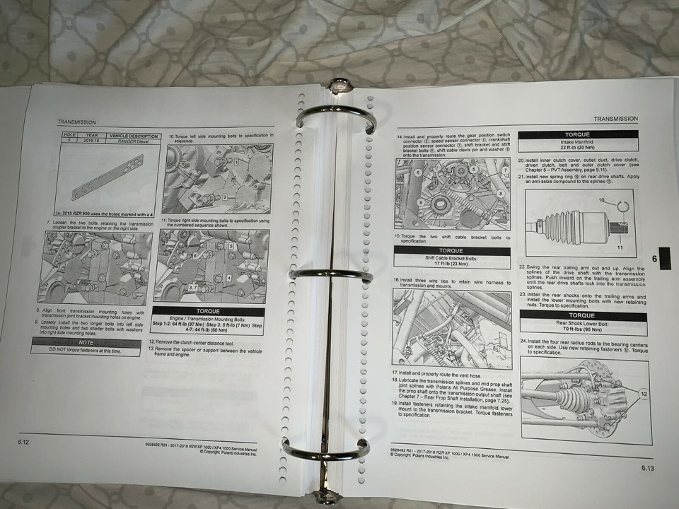 2017 2018 Polaris RZR XP 1000 XP4 1000 EPS service repair shop manual ...