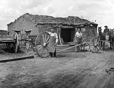 ANTIQUE OLD WEST REPRODUCTION 8X10 PHOTOGRAPH PRINT WHEELWRIGHT SHOP | eBay