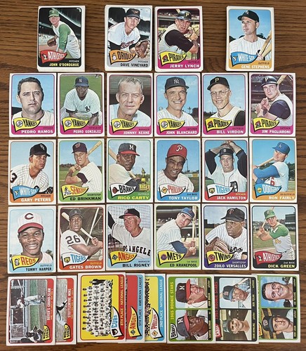 1965 Topps Starter Set Lot of 95 Dif, Semi Stars, Yankees, Vg-Vgex. | eBay