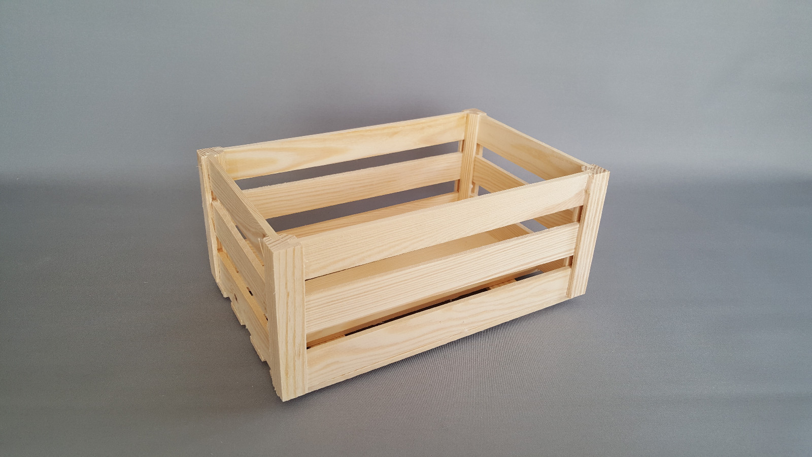 Plain Wood Crate Storage Wooden Box Slatted Crates Craft Decoupage Home ...