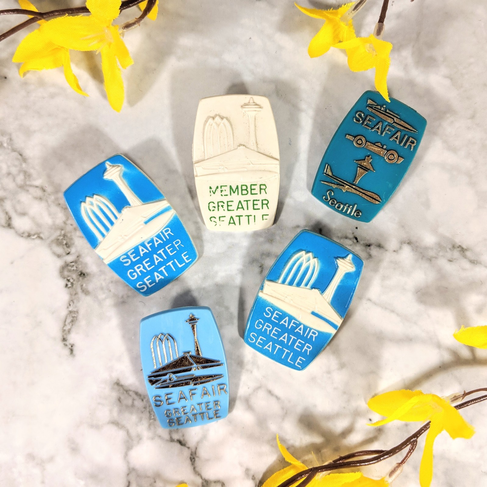 Lot of 5 Vintage 1960's Seafair Member of Greater Seattle Souvenir ...