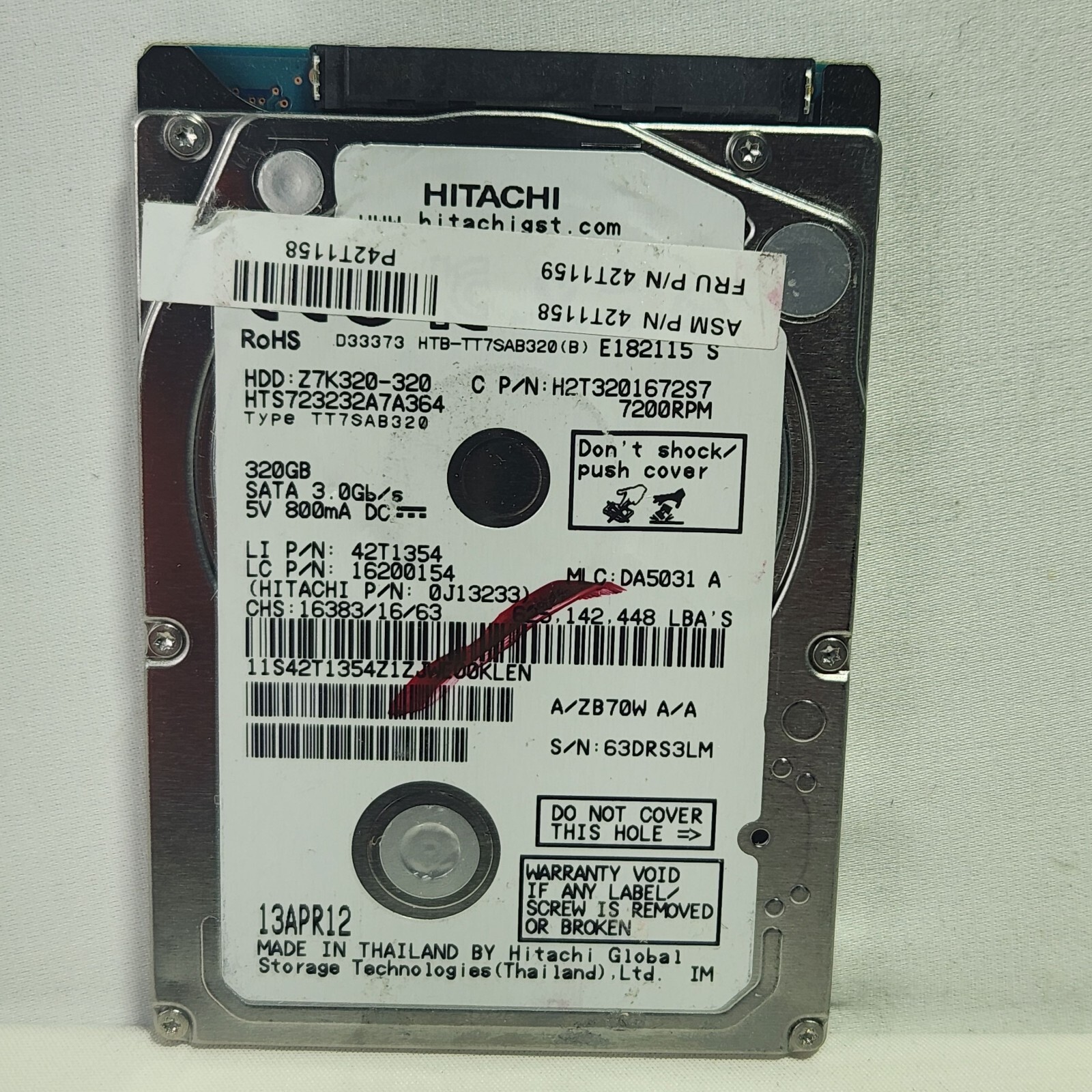 Hitachi 5K500 B-320 HTS723232A7A364 HDD 320GB SATA 2.5" Hard Drive | eBay