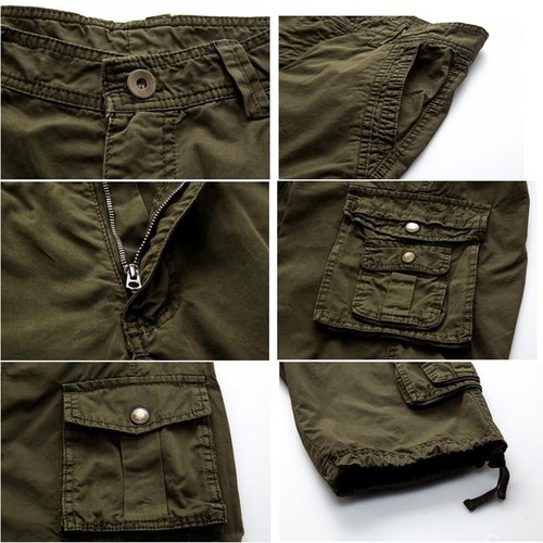 UK Mens Crosshatch Cargo Shorts Combat Camo Army Long Military Knee ...