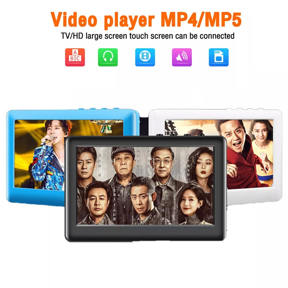 2024 MP4 MP5 Video Player 4.3" Touch Screen MP3 Music Small Tablet ...