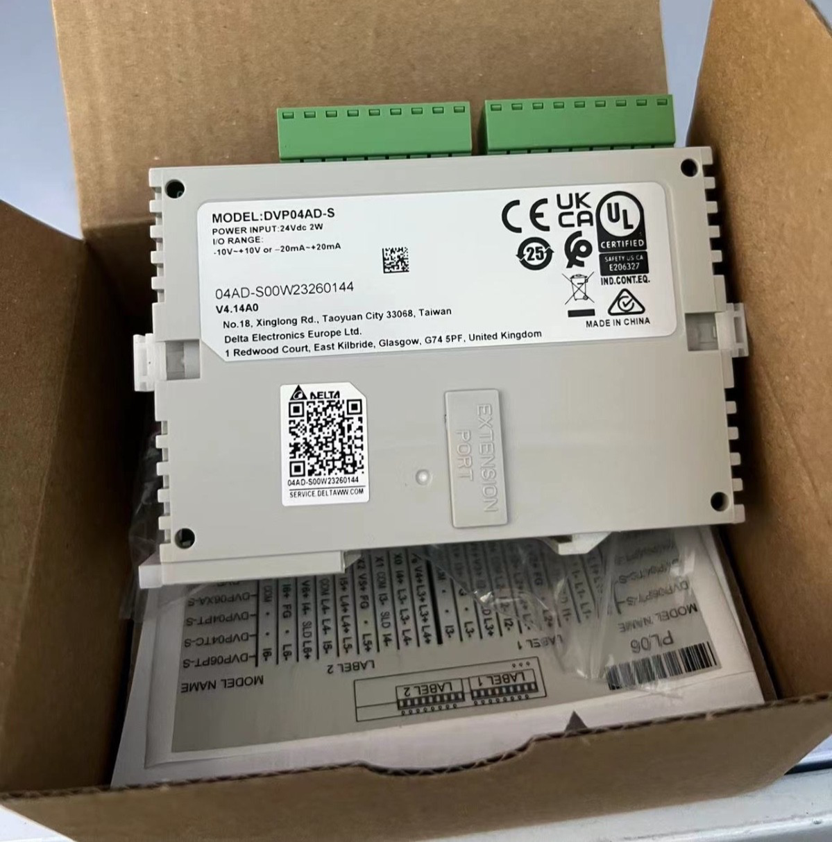 New Delta DVP04AD-S PLC Analog Input Module 24VDC 2W DVP04ADS Fast ...