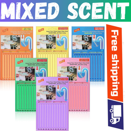 Easy Flow Drain Sticks Pack of 12-72 Cleaner To Prevent Blockage Sink ...