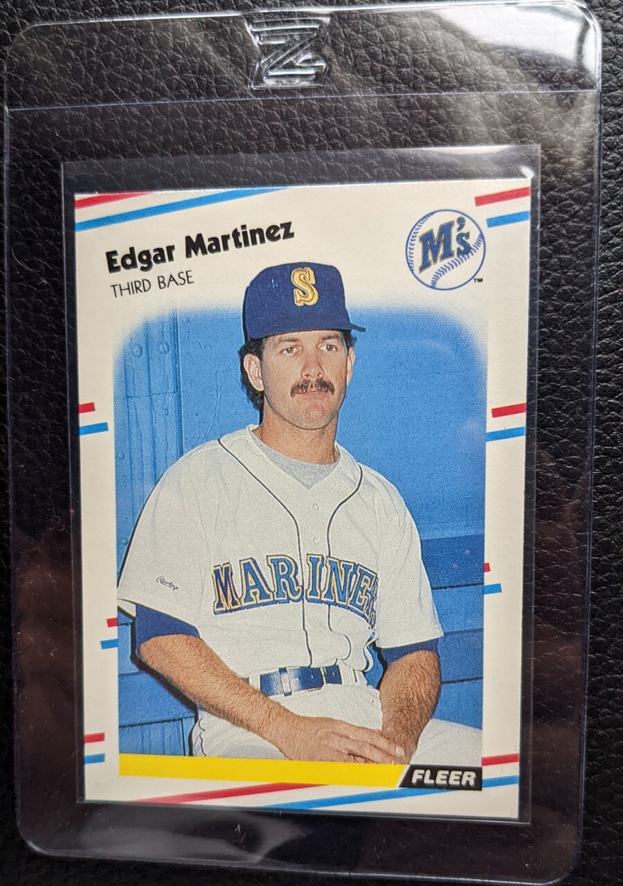 1988 FLEER #378 EDGAR MARTINEZ SEATTLE MARINERS ROOKIE CARD RC HOF | eBay
