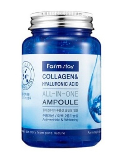Farmstay Collagen Hyaluronic 250ml ampoule Anti Aging Wrinkle Moisture ...