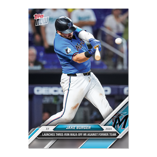 Jake Burger Walk-off HR against former team 2024 MLB TOPPS NOW Card 396 ...