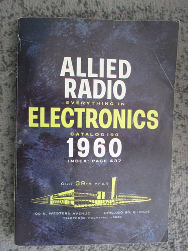 Allied Radio Electronics Catalog 190 1960 Original 440 Pages | eBay