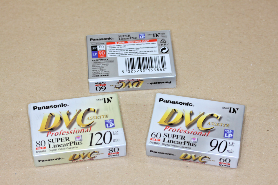 3 Stück Panasonic DVC Professional Mini-DV Kassetten AY-DVM60XK / AY-DVM80XK | eBay