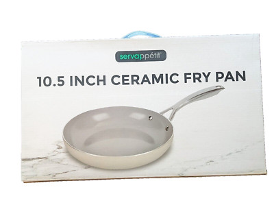 Servappetit 10.5 Inch Ceramic Fry Pan--Cream-Colored | eBay