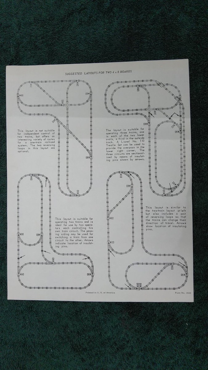 O Gauge Track Plans 8x8
