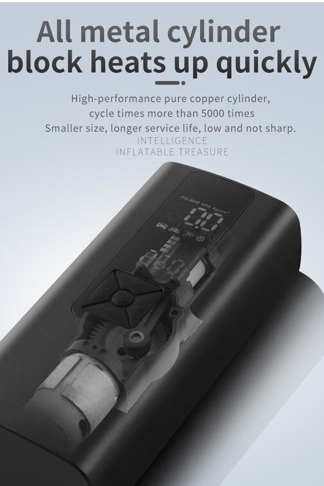 Air Moto Air Pump Tire Inflator Portable Air Compressor Air Pump for ...