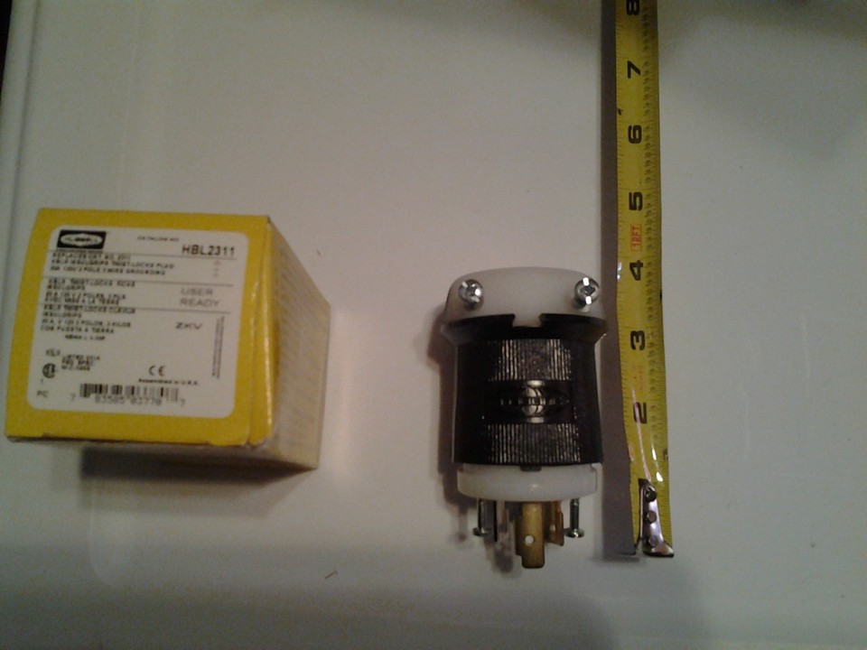 NEW HUBBELL HBL2311 TWIST-LOCK PLUG 20 AMP 125 V Made in U.S.A | eBay