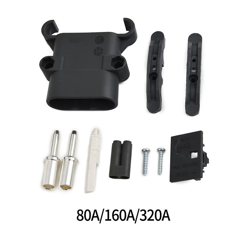 Battery Connector Forklift Connector 80A/160A Black IP23 PP Silver ...