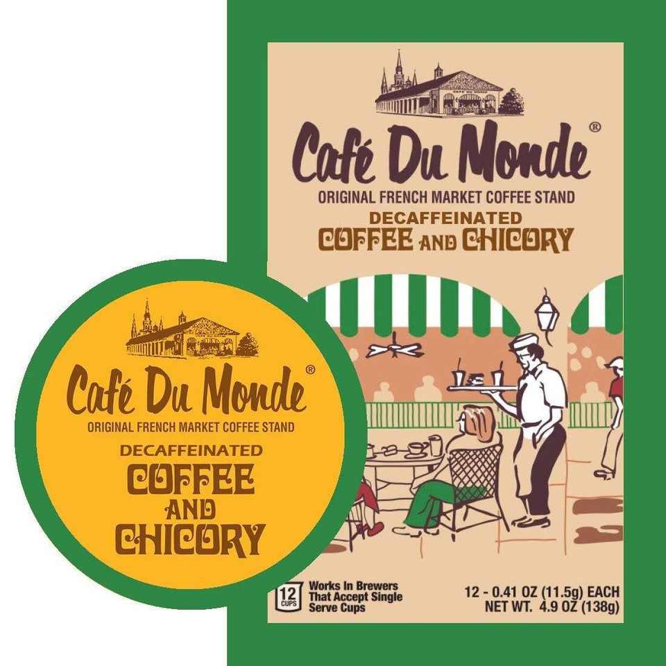 Cafe Du Monde Decaf Coffee and Chicory Single Serve Cups (for Keurig ...