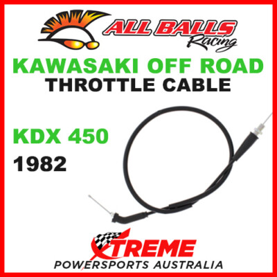 ALL BALLS 45-1206 KAWASAKI THROTTLE CABLE KDX450 KDX 450 1982 DIRT BIKE ...