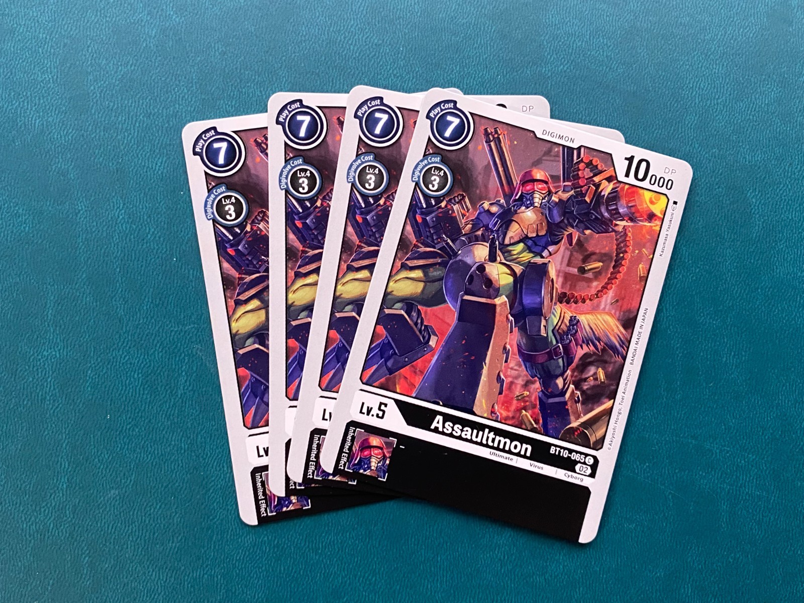 Assaultmon BT10-065 Playset Xros Encounter Digimon Card Game x4 | eBay