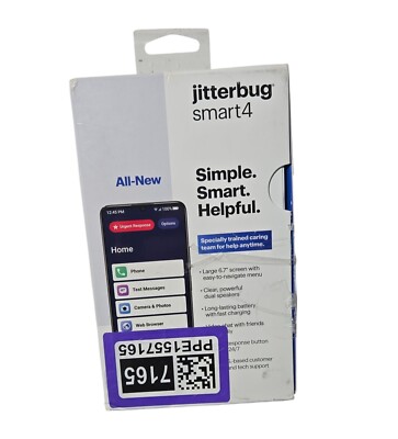 Lively Jitterbug Smart4 Smartphone For Seniors Large Screen Black Cell ...