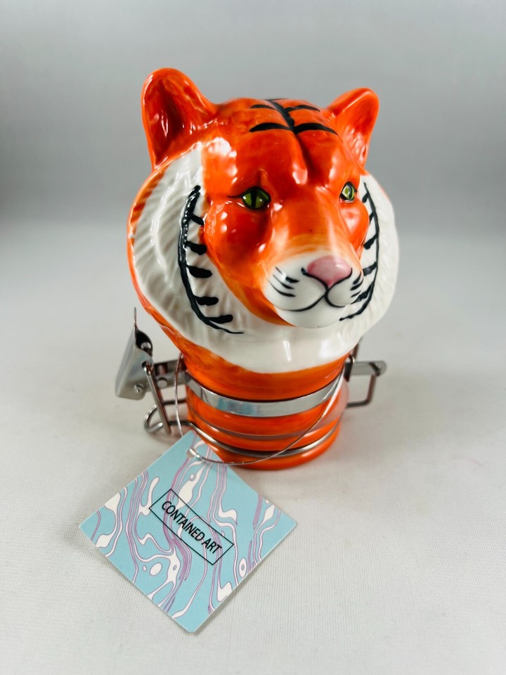 Contained Art TIGER ORANGE Porcelain Jars Airtight Stash Containers ...
