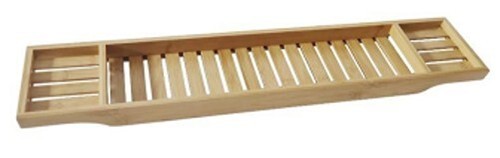 Bamboo Bath Rack Over Bathtub Rack Tray Storage Shelf Caddy Organizer ...