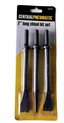 CENTRAL PNEUMATIC 7 in. Long Air Chisel Set, 3 Piece. New | eBay