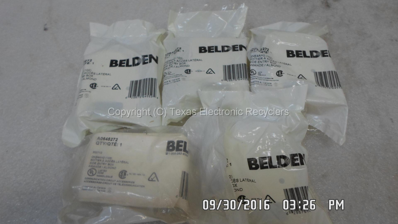 Qty 5 - Belden A0645272 QNE4AH2 Almond MDVO 2-Port Side Entry Box | eBay