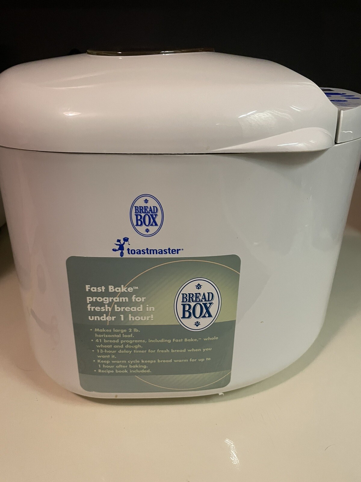 Automatic Toastmaster 2lb Bread Maker Box TBR2 T Horizontal, Tested ...