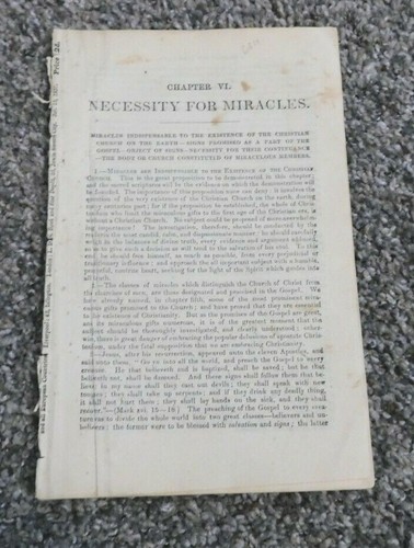 1856 NECESSITY FOR MIRACLES Orson Pratt Works LDS Mormon | eBay