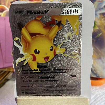 Pikachu V — Silver Foil Pokemon Card Fan Art Card | eBay