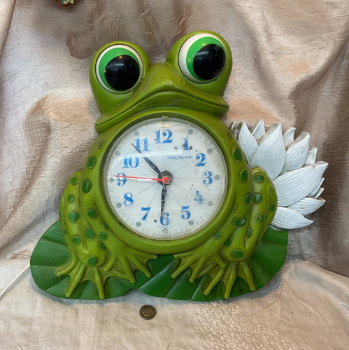 Vintage New Haven Frog Electric Wall Clock By Burwood Products 1975 ...