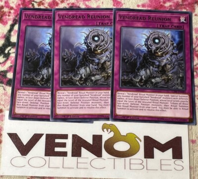 3x (M/NM) - Vendread Reunion - CIBR-EN085 - Rare - 1st Edition YuGiOh ...
